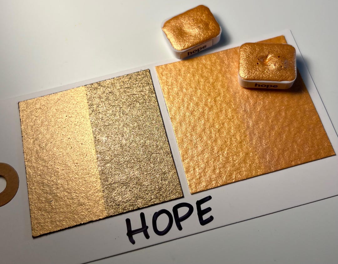 HOPE Quarter Pan Metallic Watercolor Paint LE Vegan Binder - Etsy
