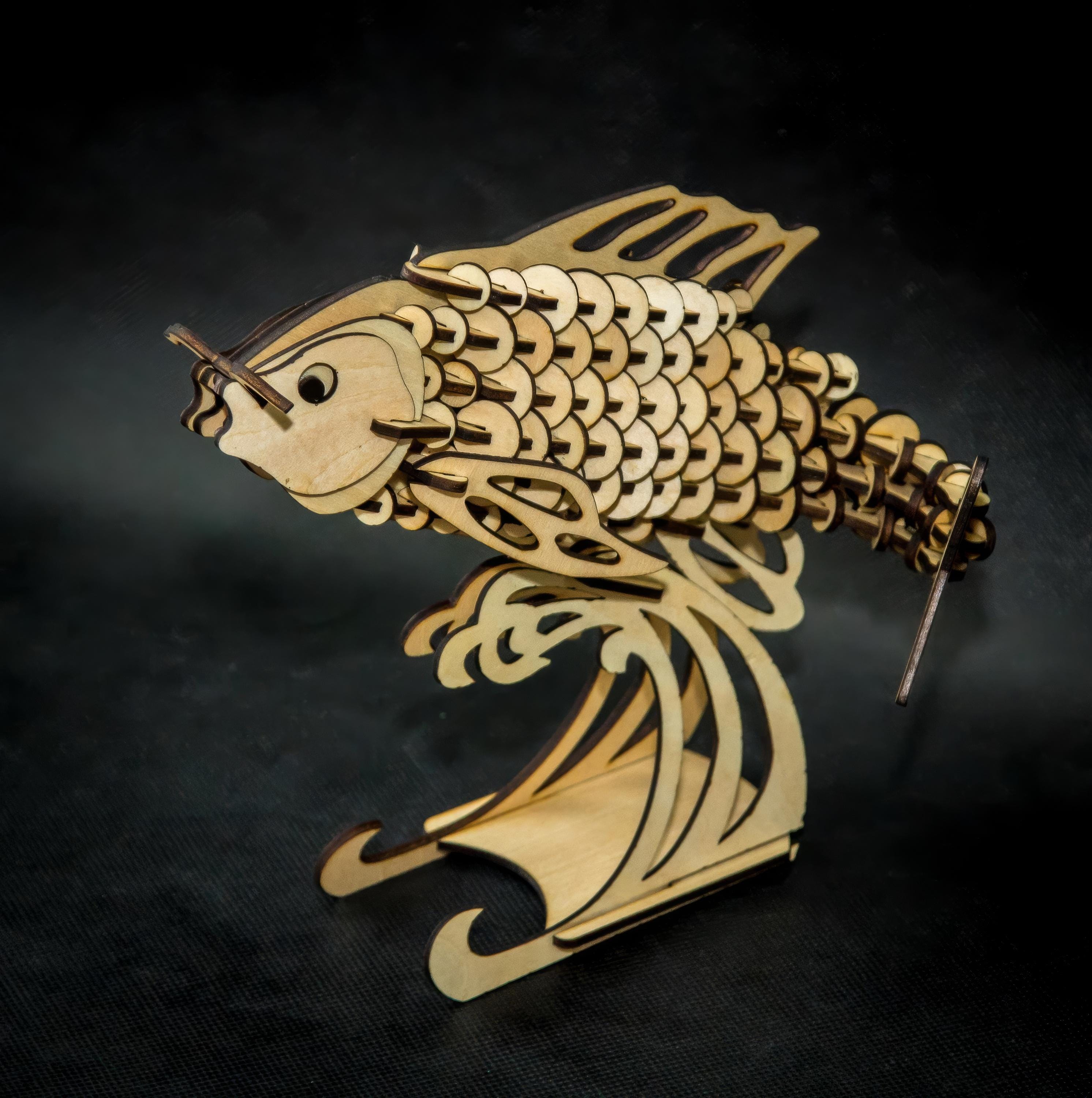 3D Carp Laser File With Instructions - SVG, CDR and More - for DIY ...