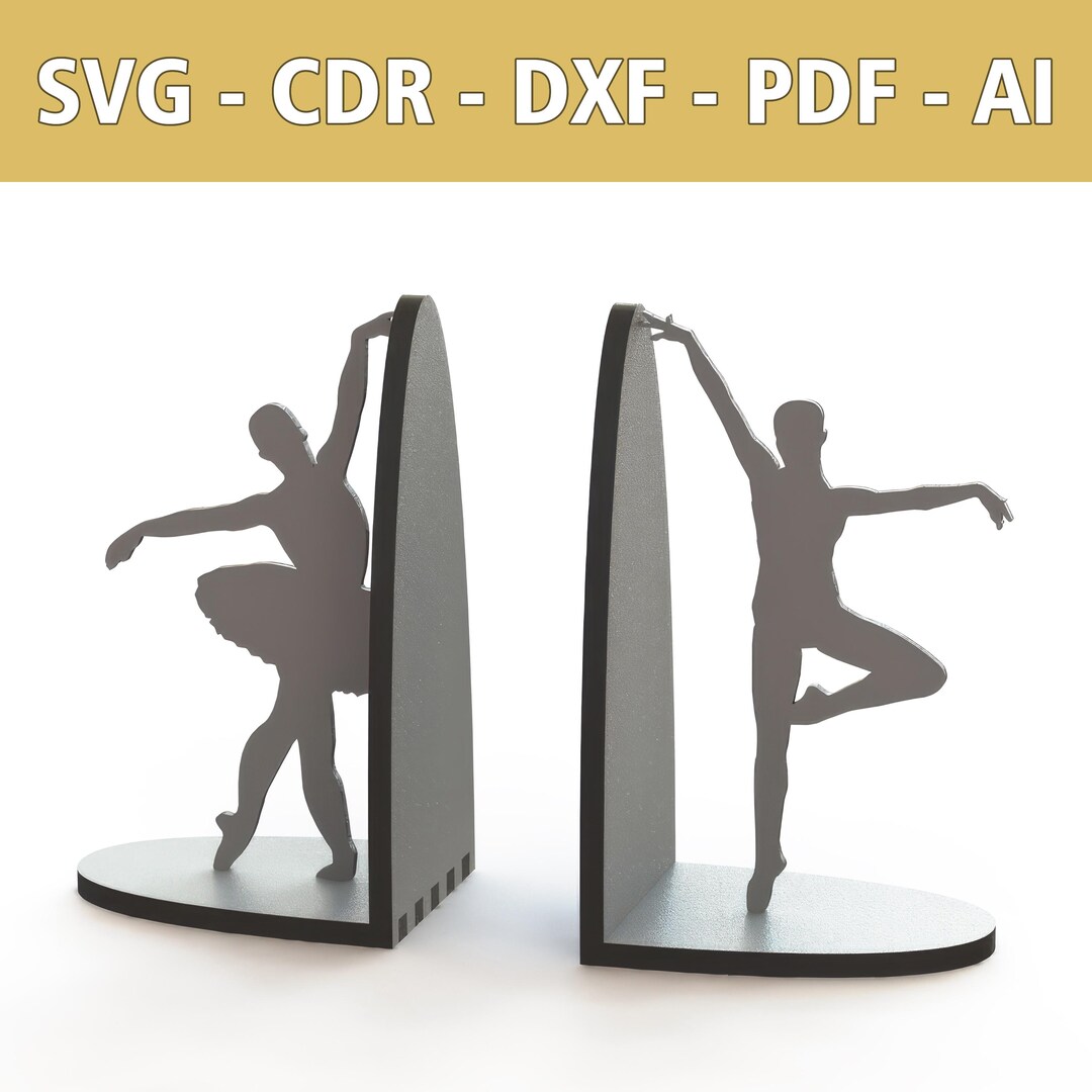 Ballet Dancer Book Stand Laser File - SVG, CDR and More - for Creative ...