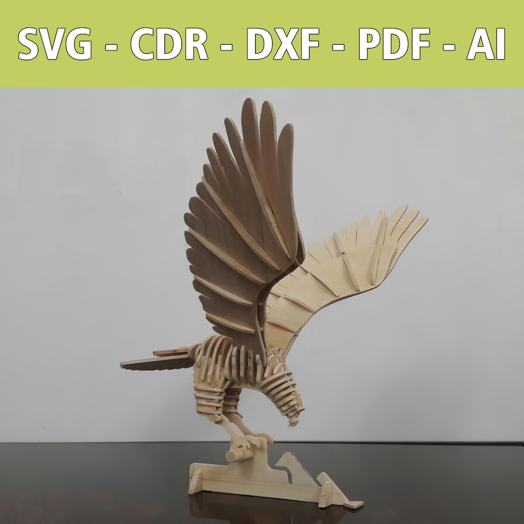 3D Falcon Laser File - SVG, CDR and More - for Creative DIY Craft ...