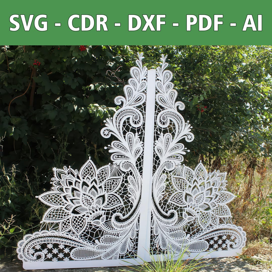 Laser File Filigree Flower Patterns - SVG, CDR and More - for Weddings ...