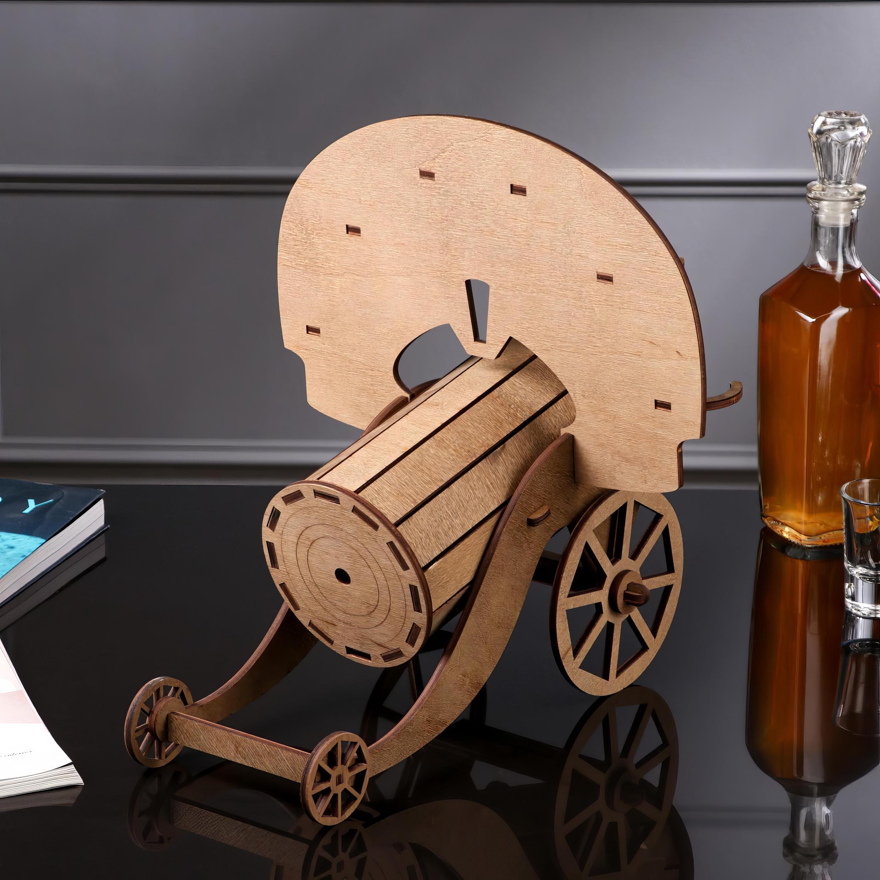 Laser File Mini Bar in Cannon Shape - SVG, CDR and More - Perfect for ...