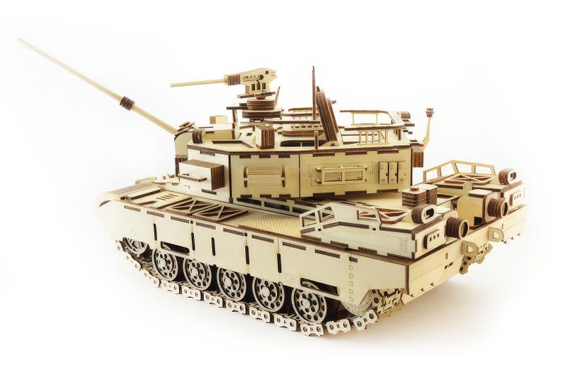 3D Wooden Tank Kit SVG, CDR and More - DIY Laser Cutting File for Kids ...