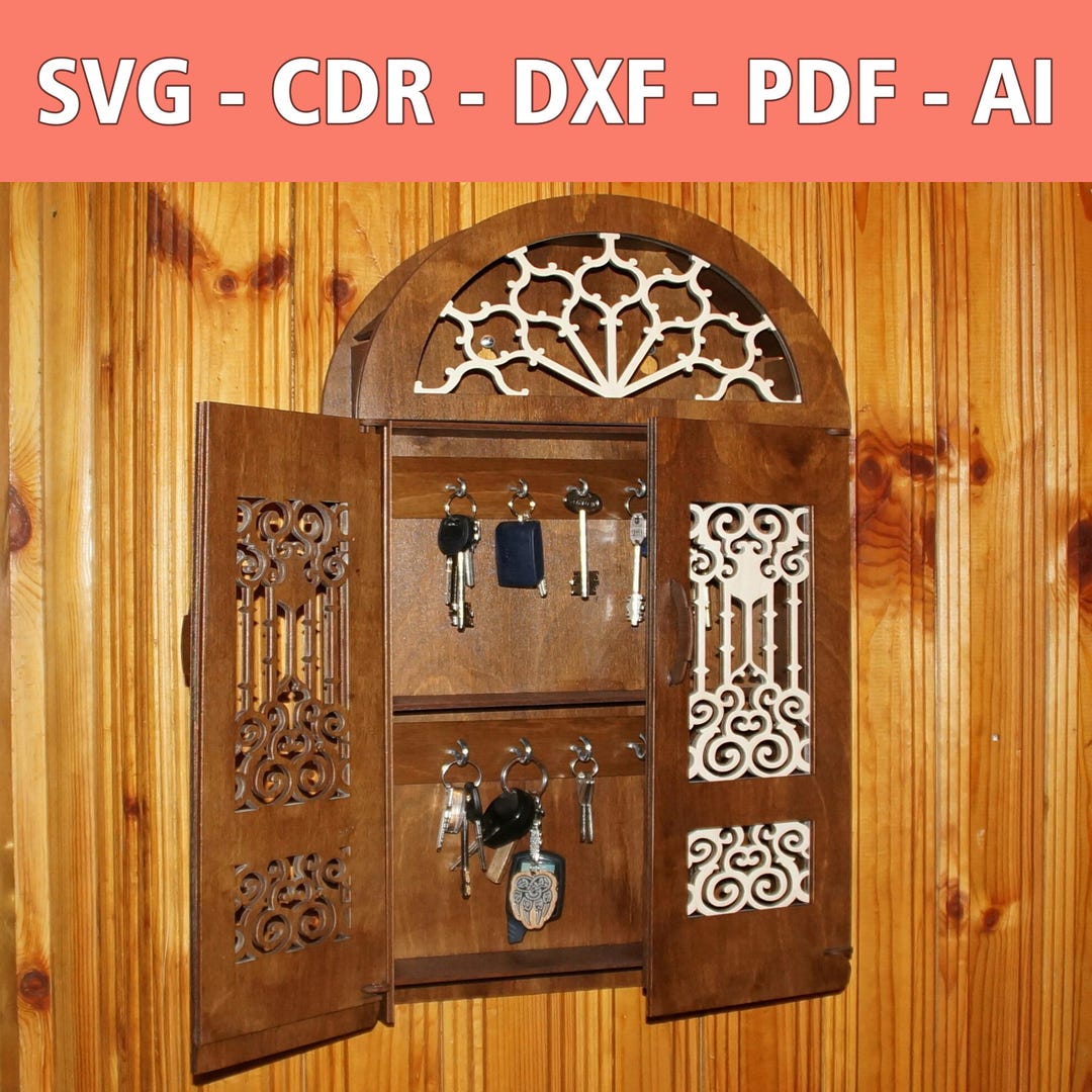 Laser File Key Box Cabinet - SVG, CDR and More - Practical and Stylish ...