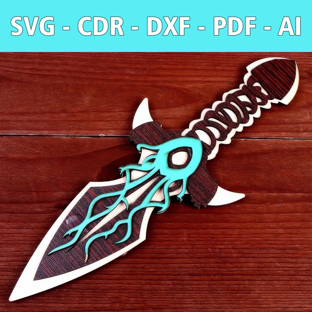 Epic Druid Sword Laser File - SVG, CDR and More - for the Perfect ...