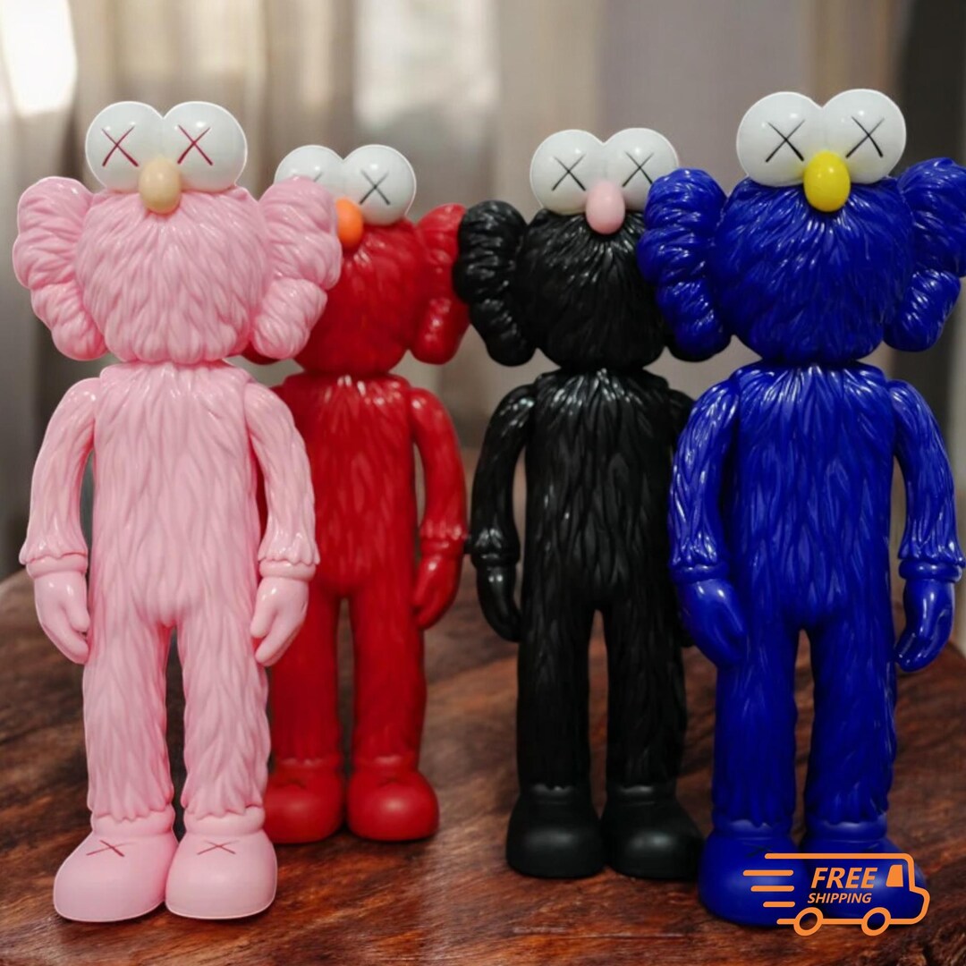 Decorative KAWS Figures Elmo Inspired KAWS Hypebeast Figurines ...