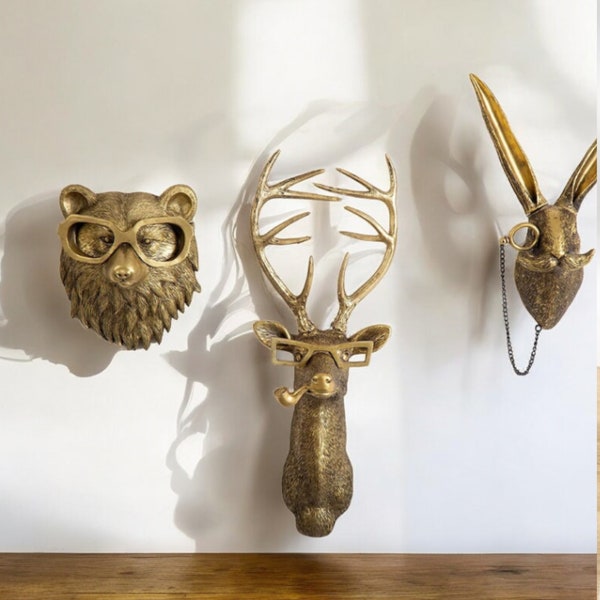Animal Head Wall Decor - Etsy