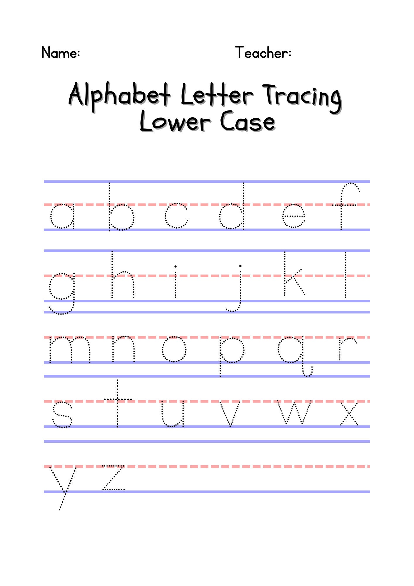 Writing Practice Alphabet and Numbers Worksheet - Etsy