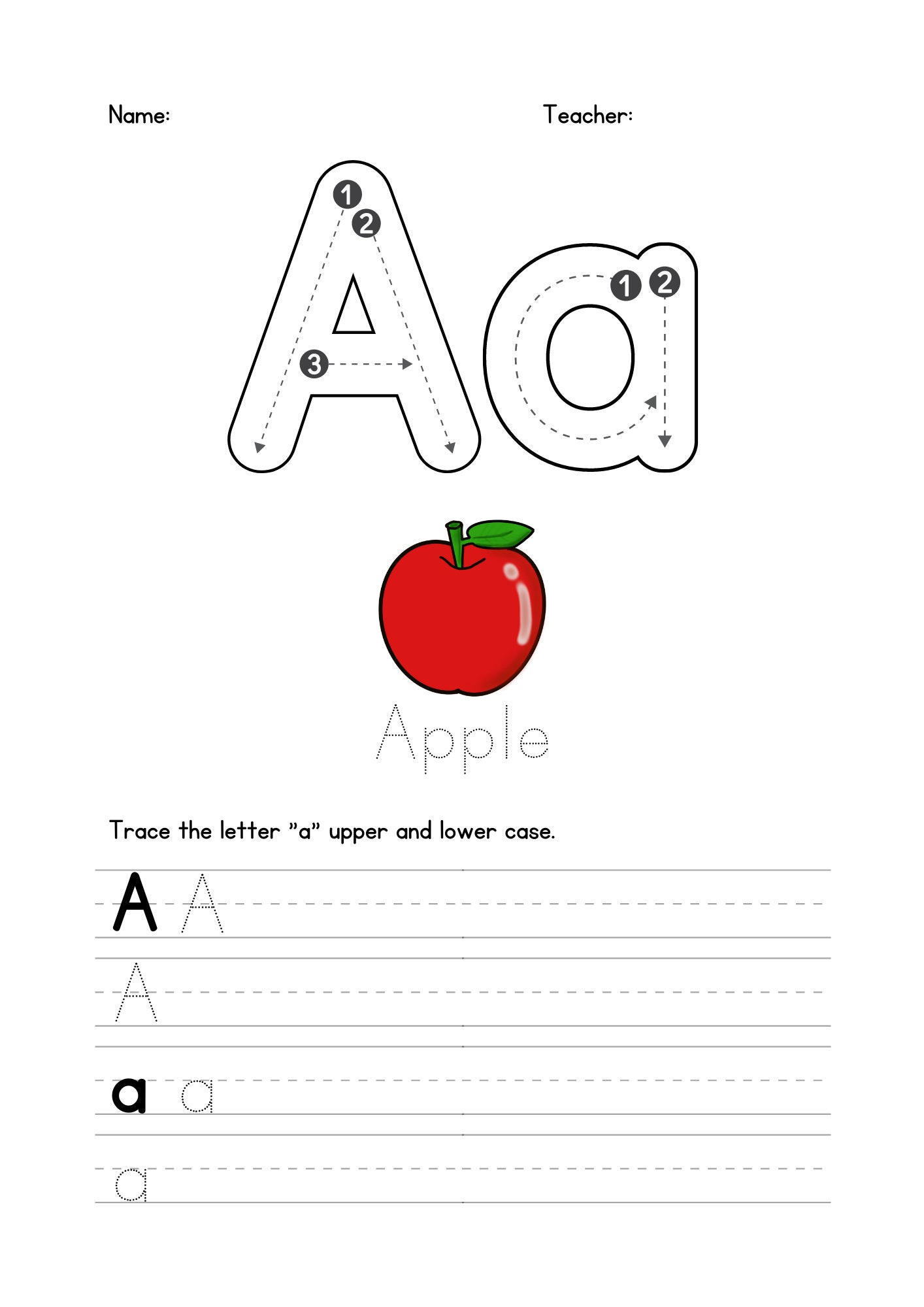 Writing Practice Alphabet and Numbers Worksheet - Etsy