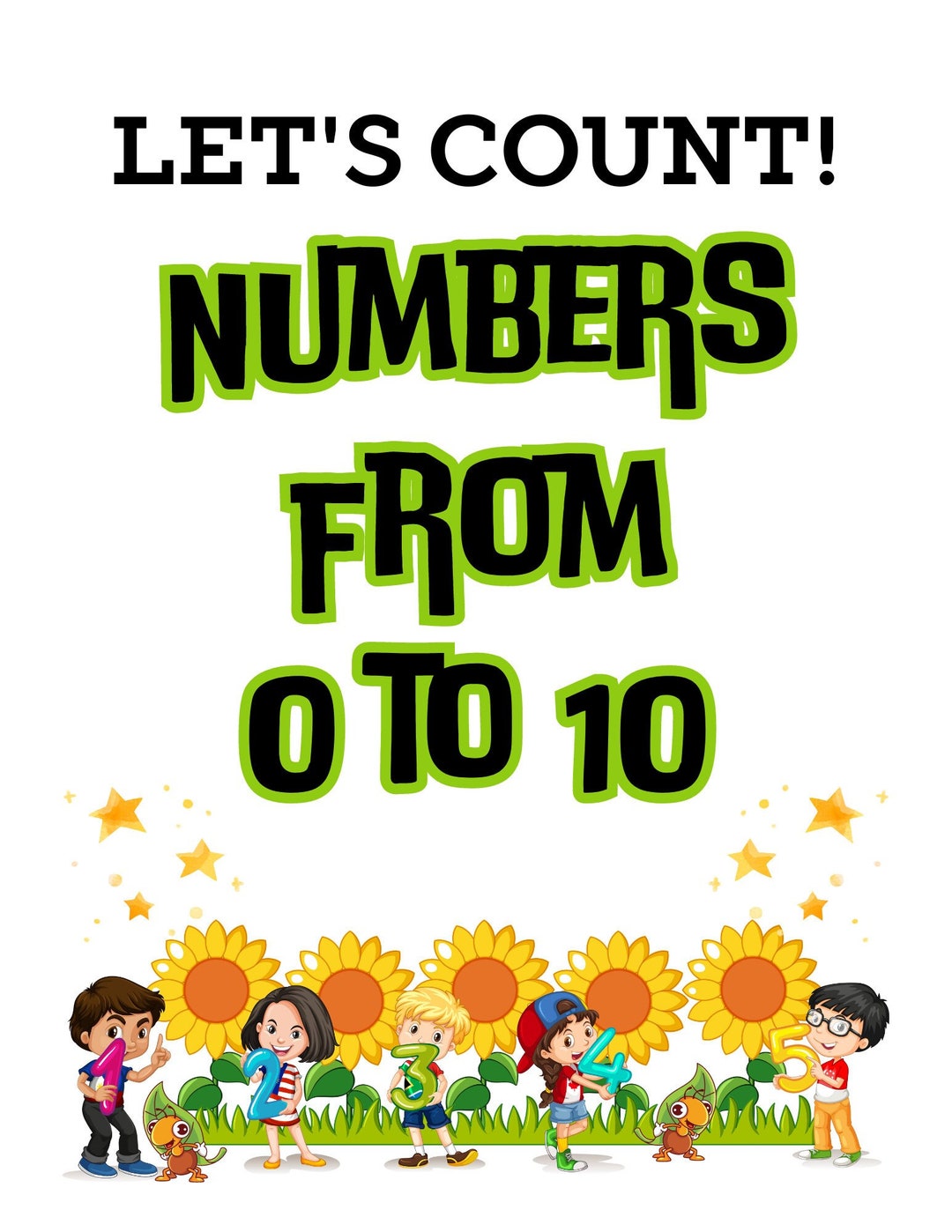 Let's Count Numbers From 0 to 10 - Etsy