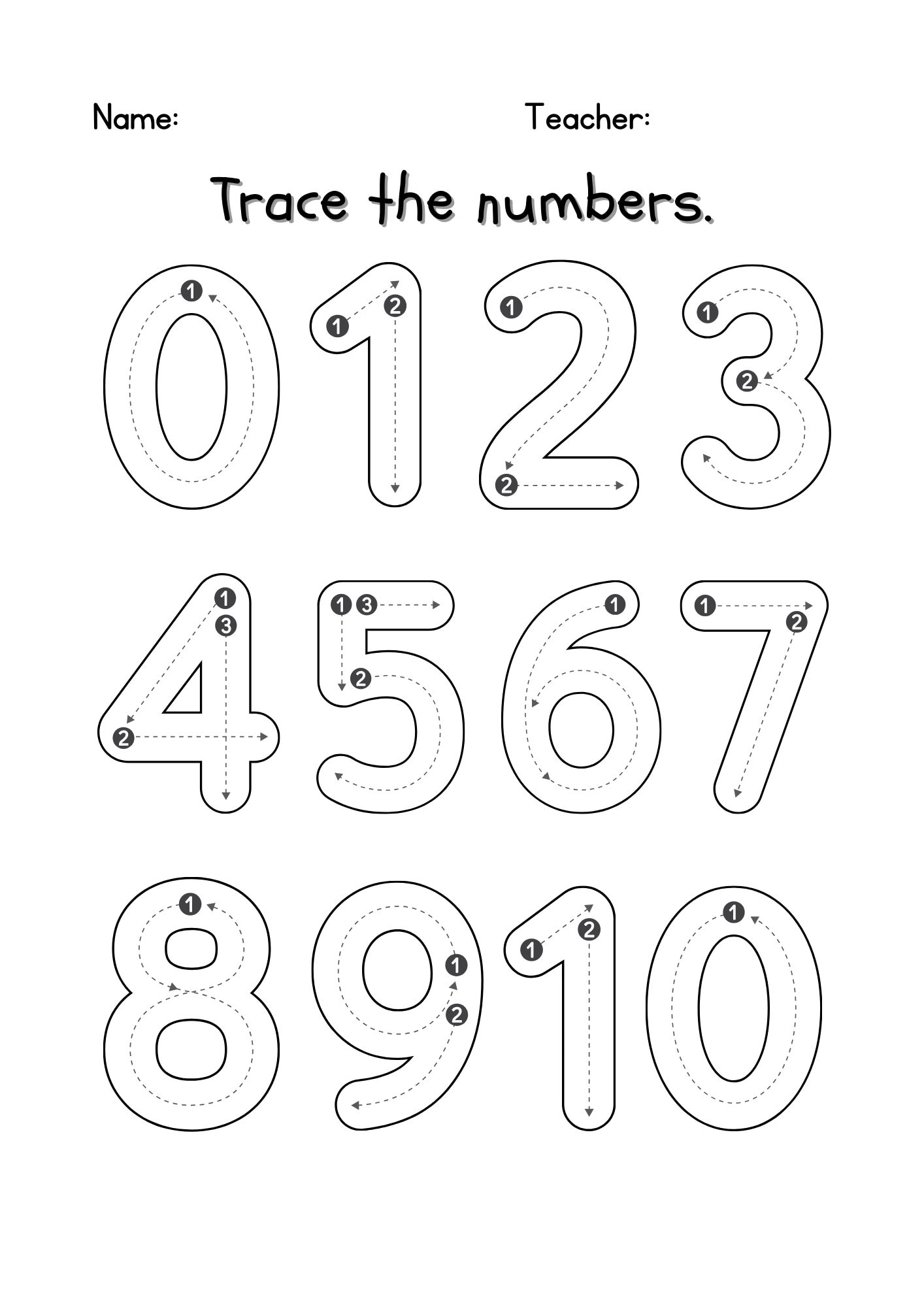 Writing Practice Alphabet and Numbers Worksheet - Etsy