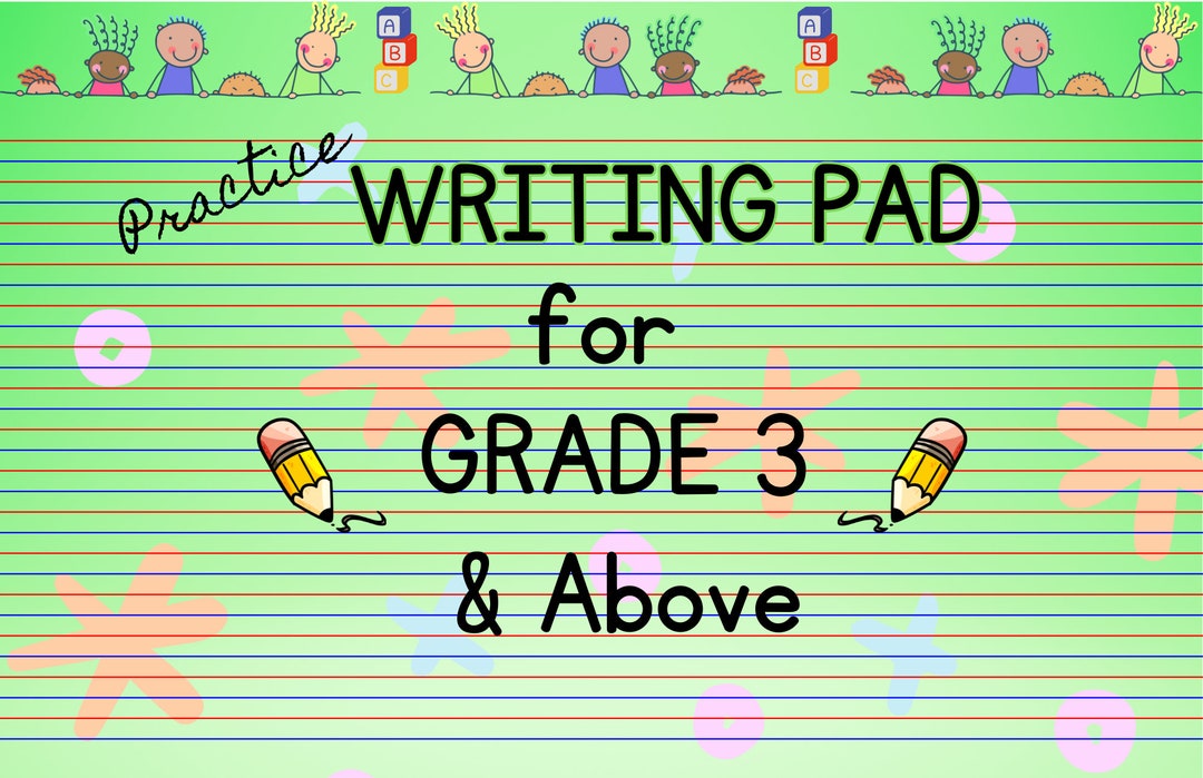 Practice Writing Pad for Grade 3 & Above - Etsy