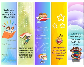 Printable Inspiration Bookmarks, Motivational Bookmarks for Kids, Make ...