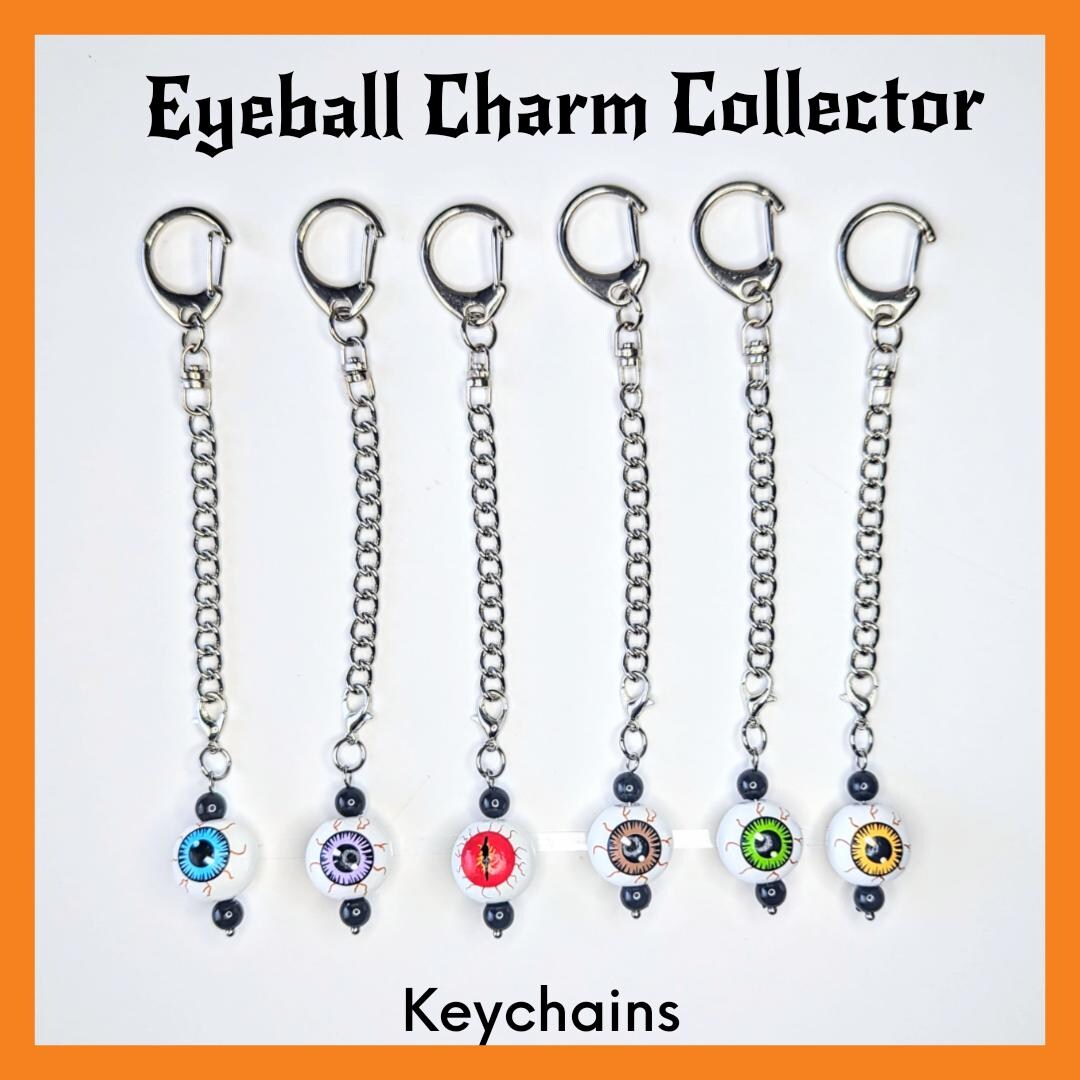 Eyeball Charm Collectors Keychain: (6 Color Options Available) - Etsy