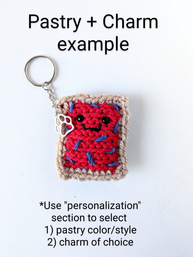 Little Toaster Pastry Crocheted Keychain - Etsy