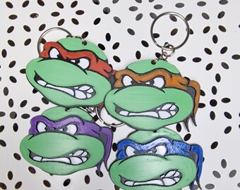 Teenage Mutant Ninja Turtles Keyrings/keychains Cartoon Cute Emo Kids ...