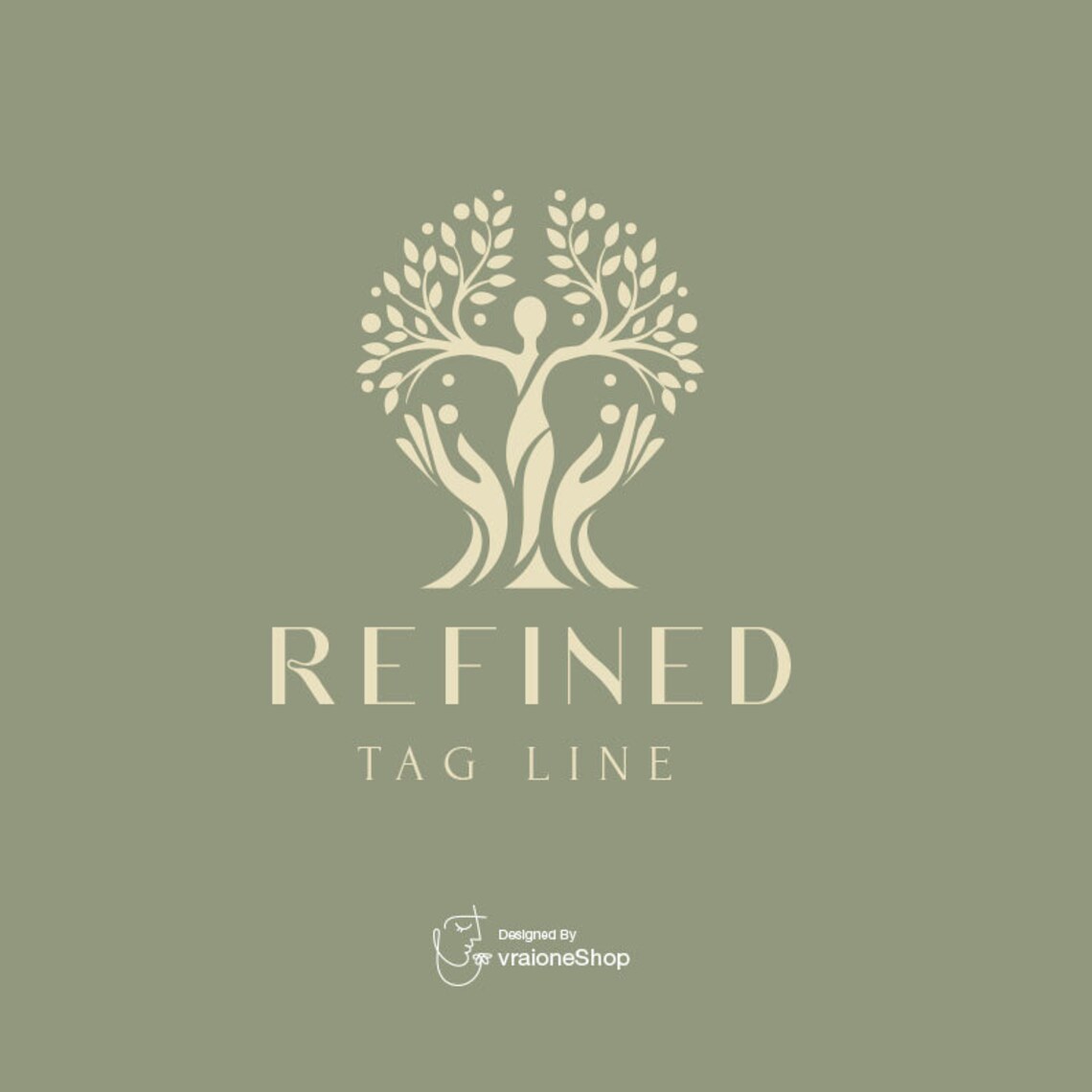 Refined Tree Logo Template, Elegant Tree Logo, Luxurious Logo, Ayurveda ...