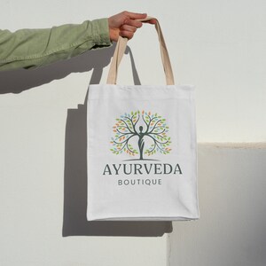 Ayurveda Logo, Organic Logo, Tree of Life Logo - Etsy