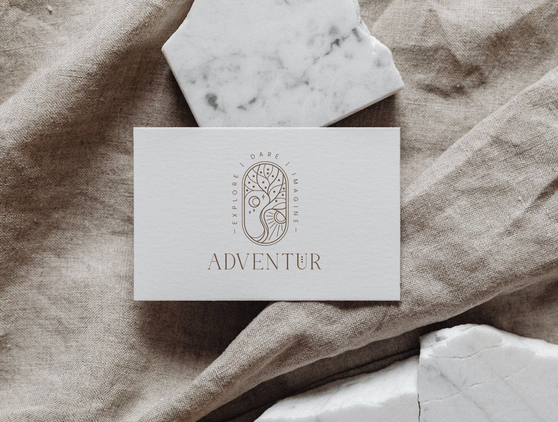 Logo d'arbre de style bohème, logo moderne, logo Lineart - Etsy France