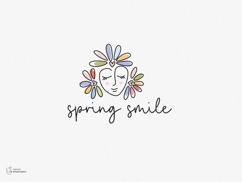 Spring Smile Logo Template - Etsy