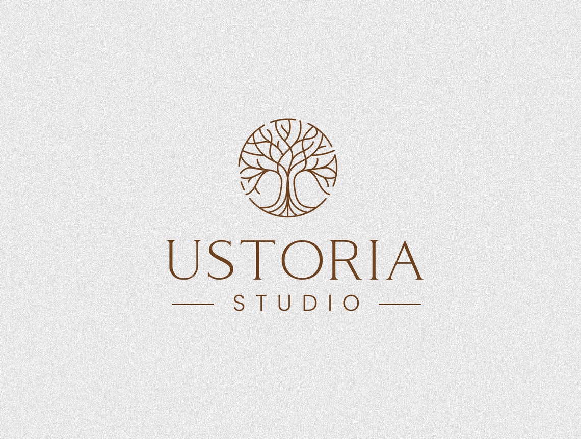 Lineart Tree of Life Logo, Minimal Tree Logo, Elegant Logo, Luxurious ...