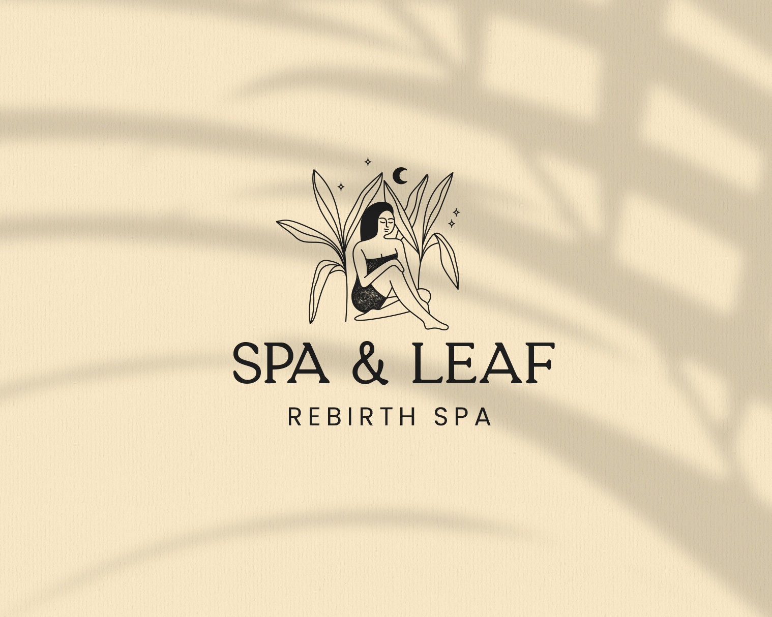 Spa Elegant Logo, Organic Spa Logo, Hand Drawn Logo - Etsy