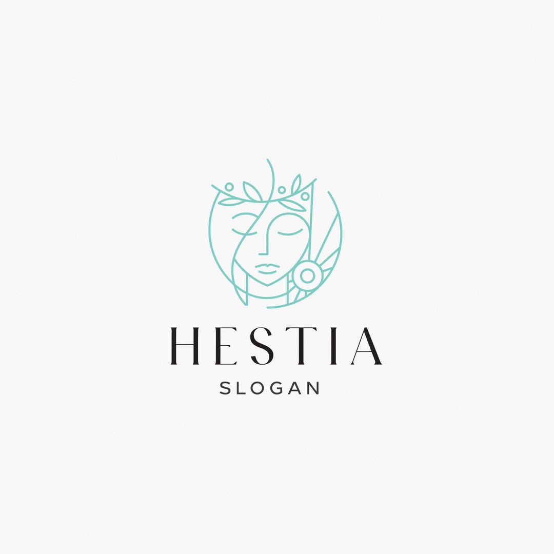 Hestia Logo, Lineart Logo, Elegant Logo, Luxury Logo - Etsy