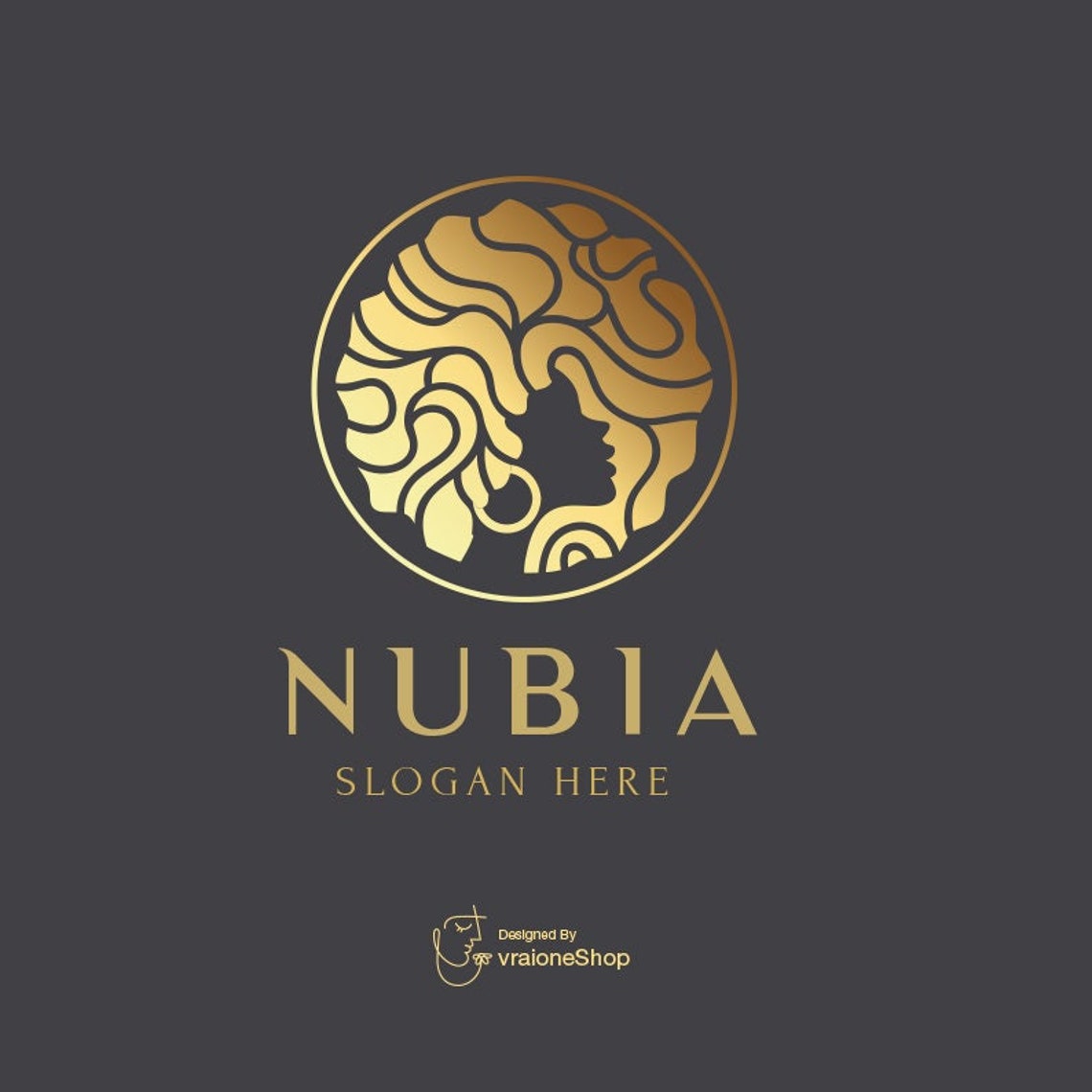 Nubia Hair Logo Template, Hair Logo Template, Afro Queen Logo - Etsy