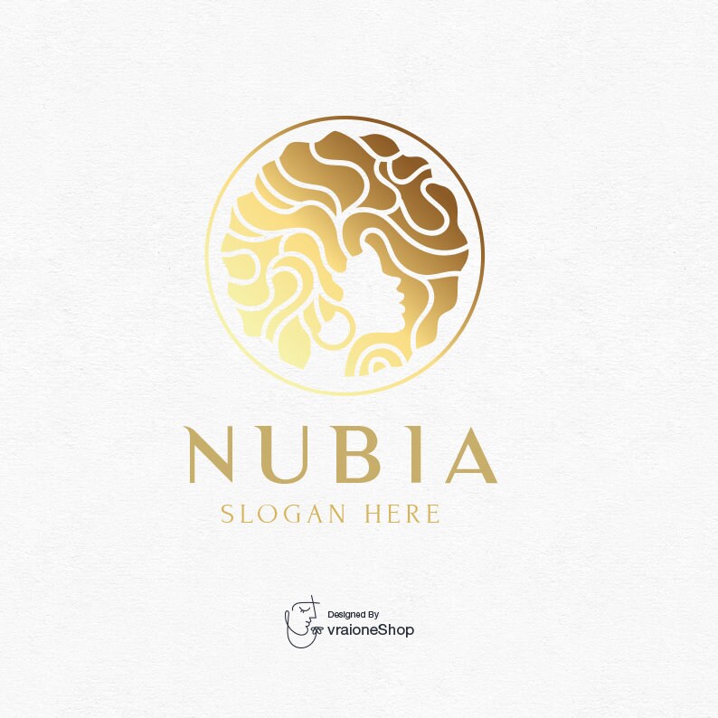 Nubia Hair Logo Template, Hair Logo Template, Afro Queen Logo - Etsy