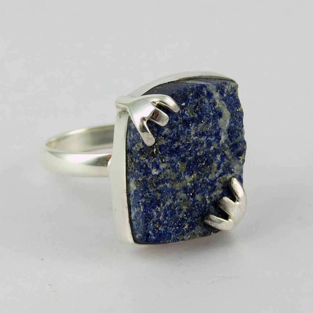 Employee Appreciation Gift - Lapis Druzy Silver Ring for Her, Handmade ...