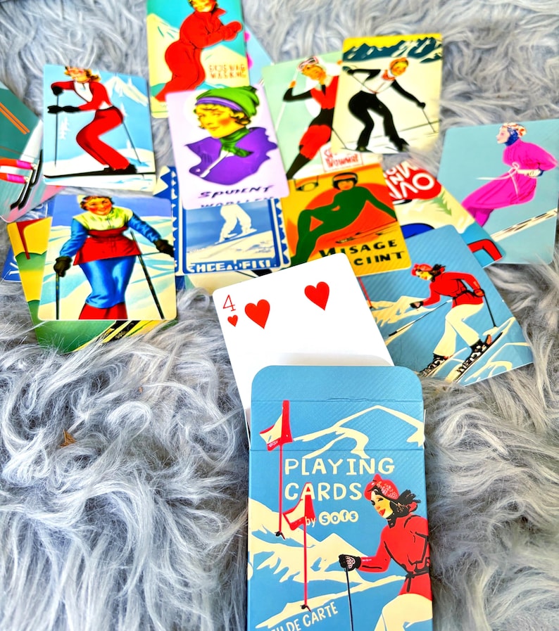 Coolest Deck of Playing Cards in Vintage Inspired Ski Ladies. Different ...