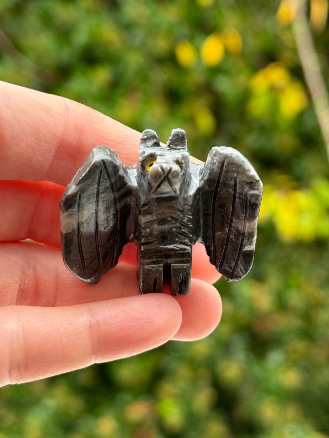 Soapstone Bat Gemstone Carving - Etsy