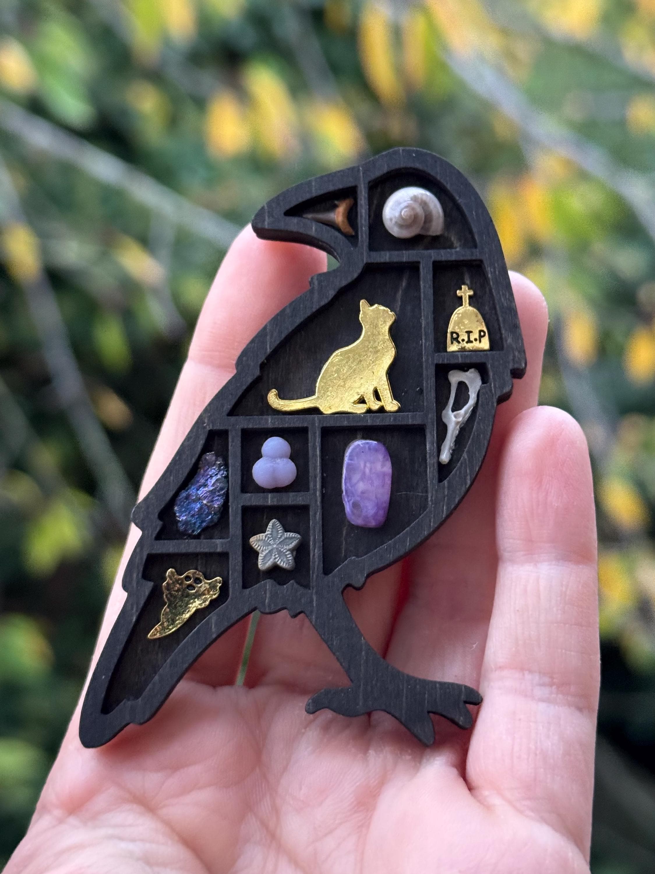 Crow - Mini Curio Shelf - Etsy