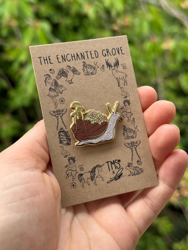 Ancient Snail - Enamel Pin - Etsy