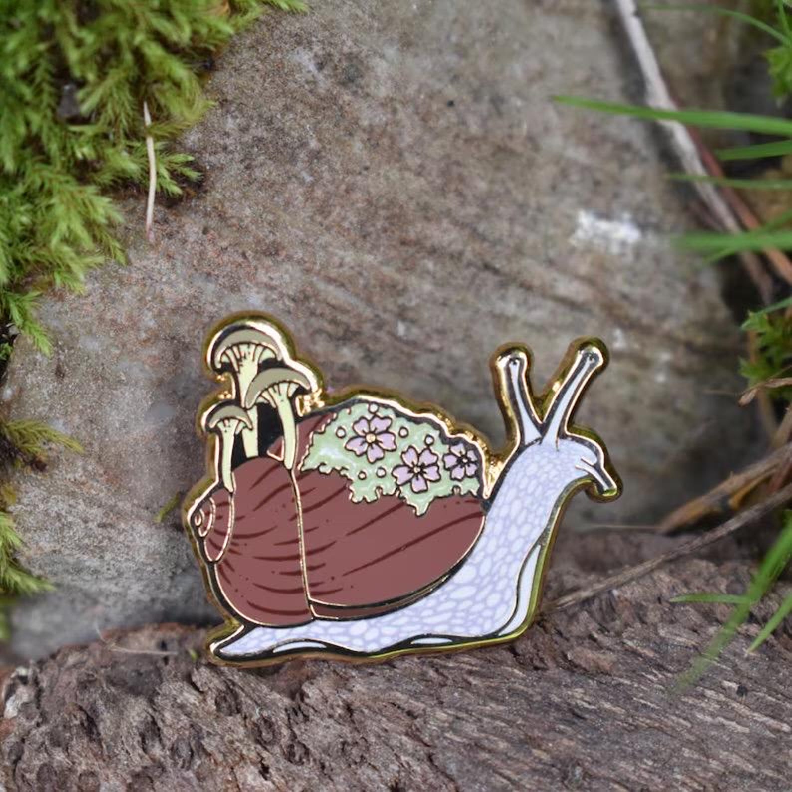 Ancient Snail - Enamel Pin - Etsy