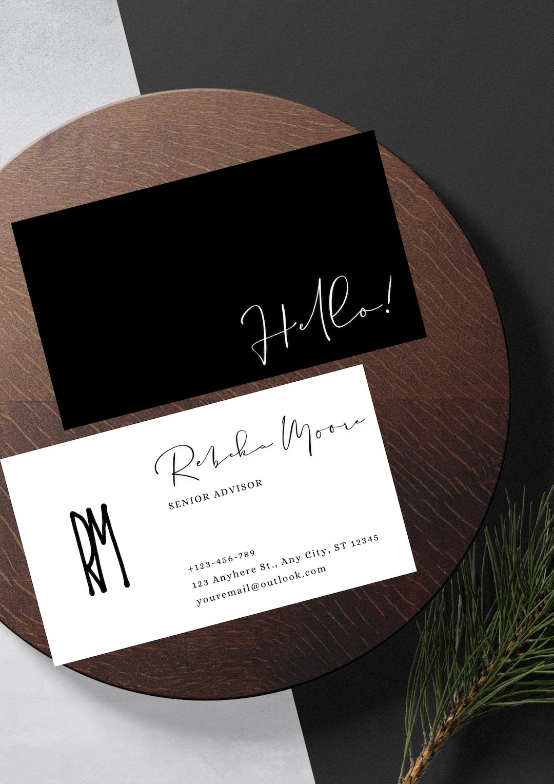 Digital Modern Business Card MODEL, Business Card Template, Social ...