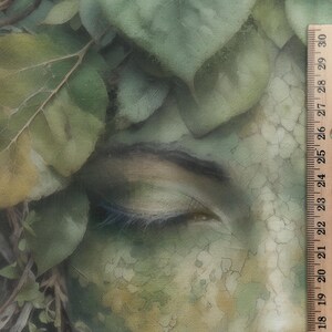 Green Woman Meditation Canvas Print - Celtic Fantasy Painting, Nature ...