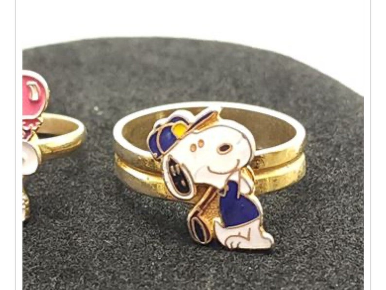 Vintage Snoopy Peanuts Adjustable Rings - Etsy