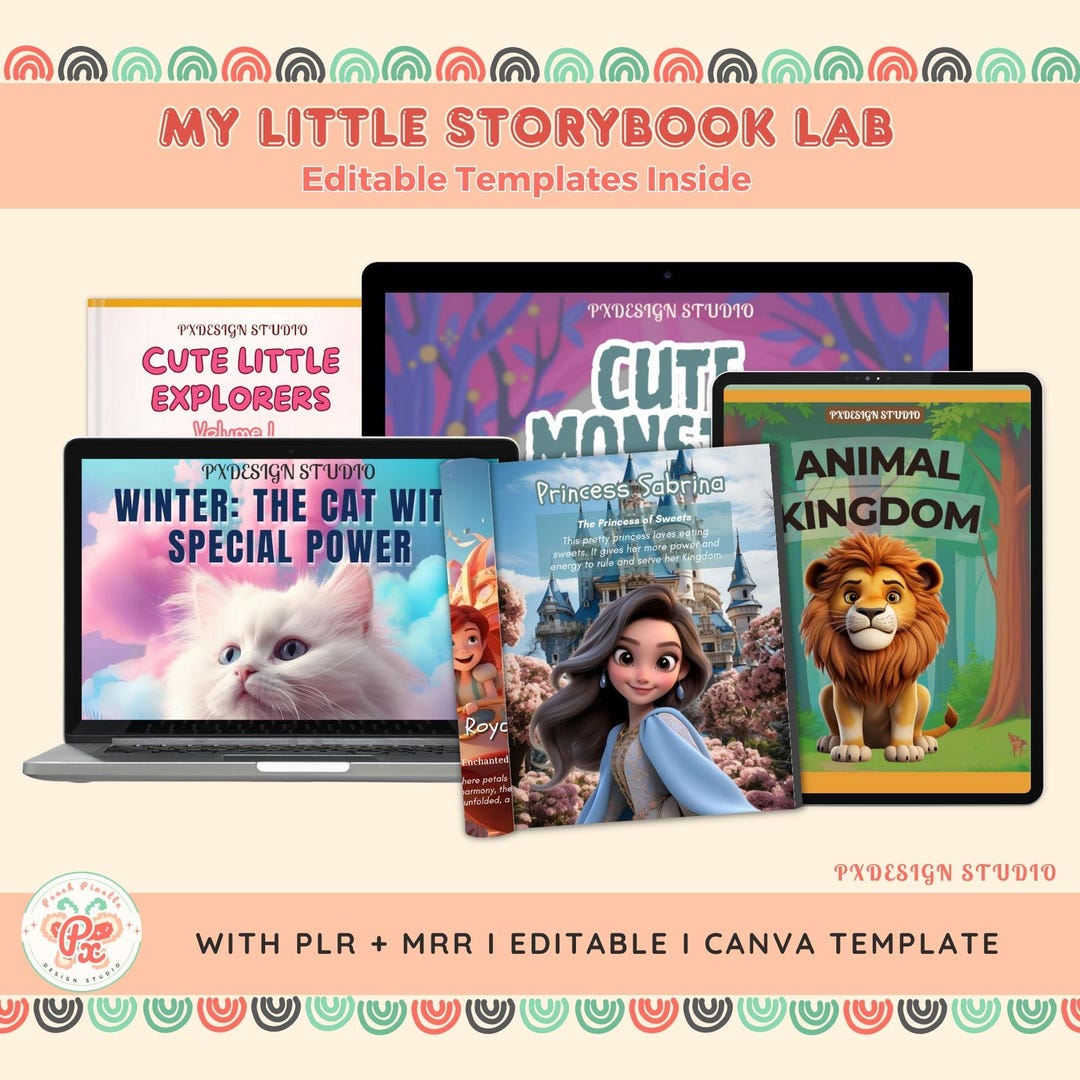 My Storybook Lab | Kids' Editable Story Writing Template (PDF + Canva ...