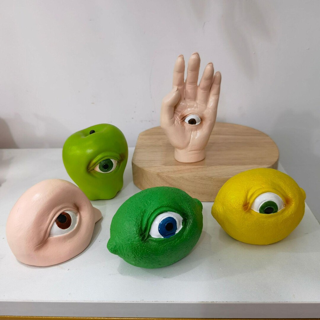 All Seeing Lemon Wall Decor Squishy Silicone Lifelike Eye Decor Unique ...