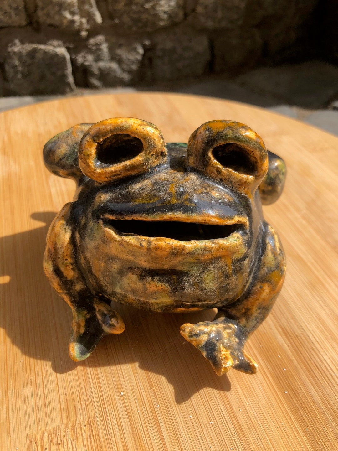 Ceramic Frog Middle Money Box, Ceramic Sculpture Art, Ceramic Toad ...