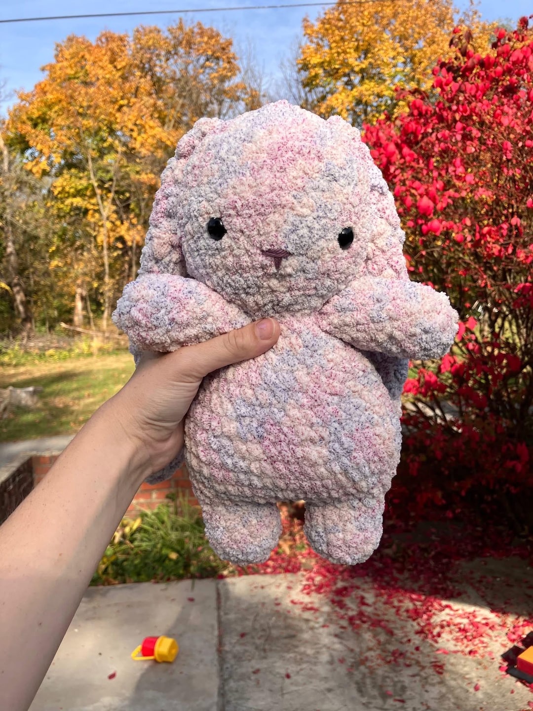 Plush Bunny, Purple Bunny Stuffie, Crochet Stuffed Animal, Crochet ...