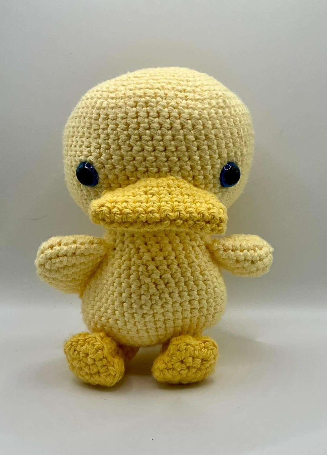 Yellow Duck Stuffie, Natural Fiber Crochet Duck, Easter Duck Gift ...