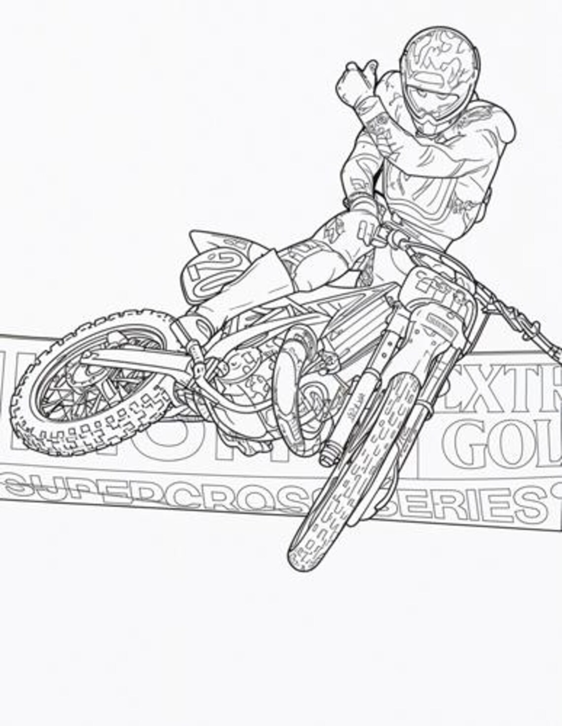 Dirt Bike Coloring Pages - Etsy