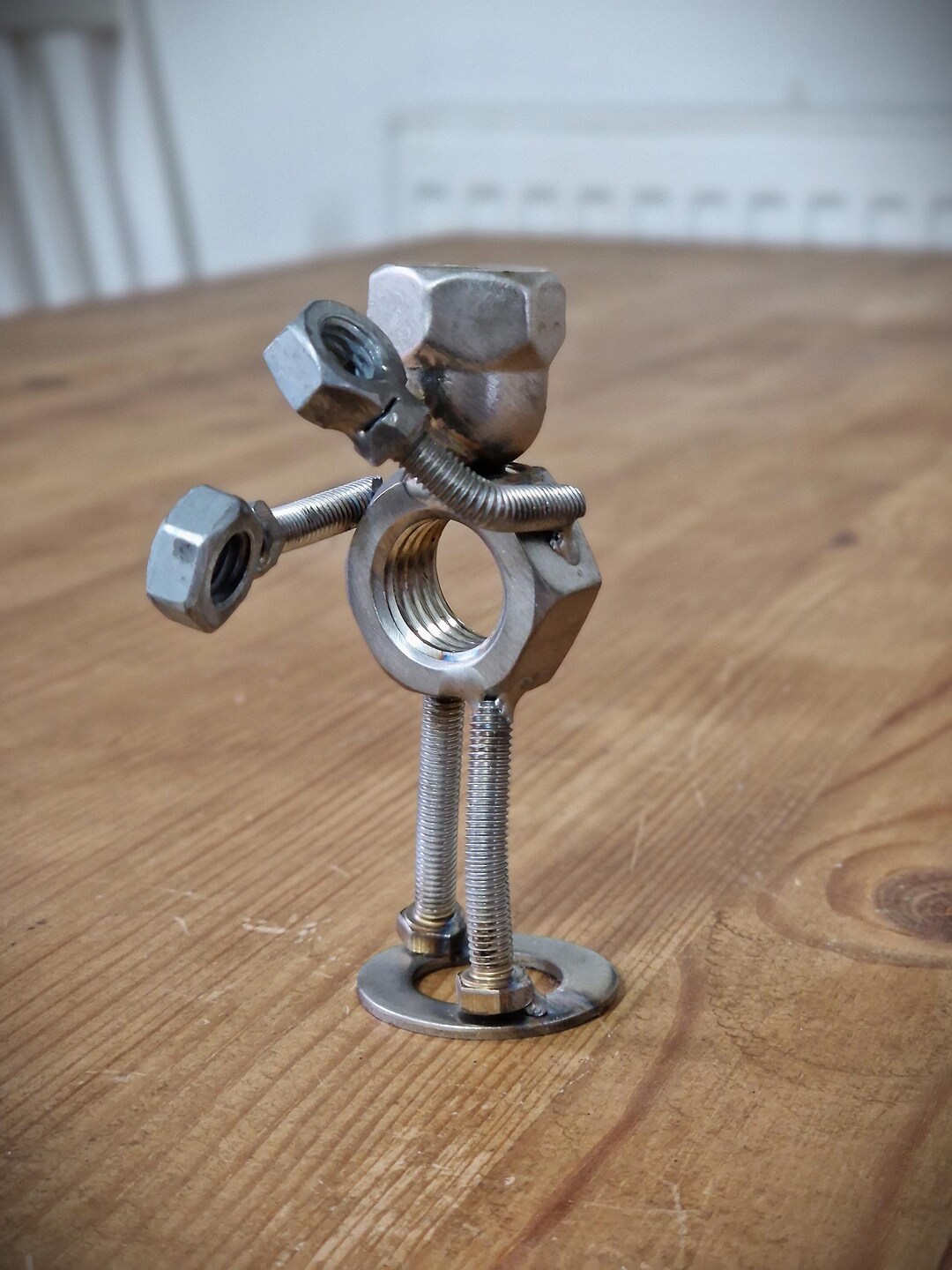 Unique Handcrafted Scrap Metal Sculpture of A Boxer Made From Nuts and ...