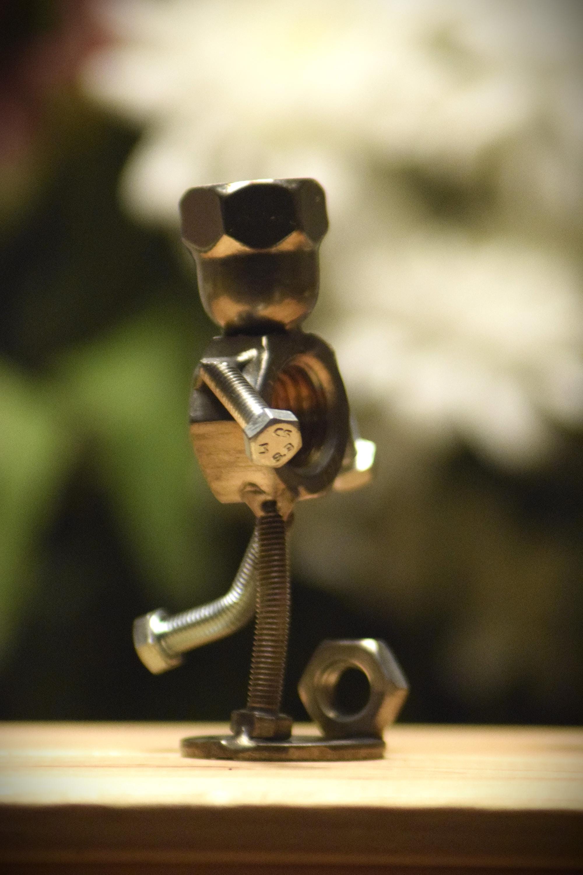 Handcrafted Metal Sculpture of A Person Playing Football Made Using ...