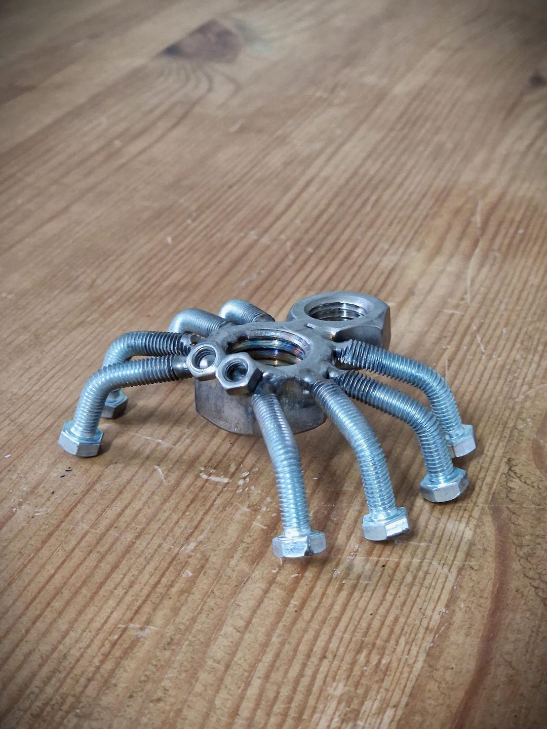 Handcrafted Steel Sculpture of A Spider Made Using Nuts and Bolts Weld ...