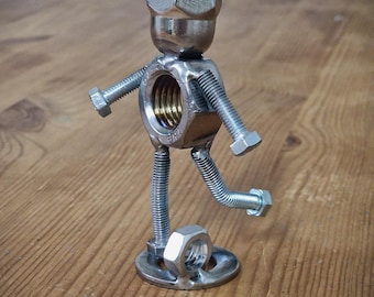 Handmade Metal Sculpture of A Mechanic Made Using Nuts, Bolts and ...