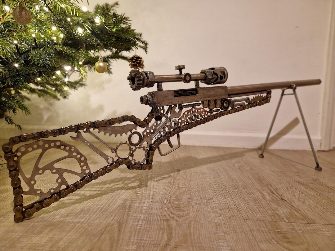 Stunning Handcrafted Scrap Metal Sculpture of A Rifle Made Using ...