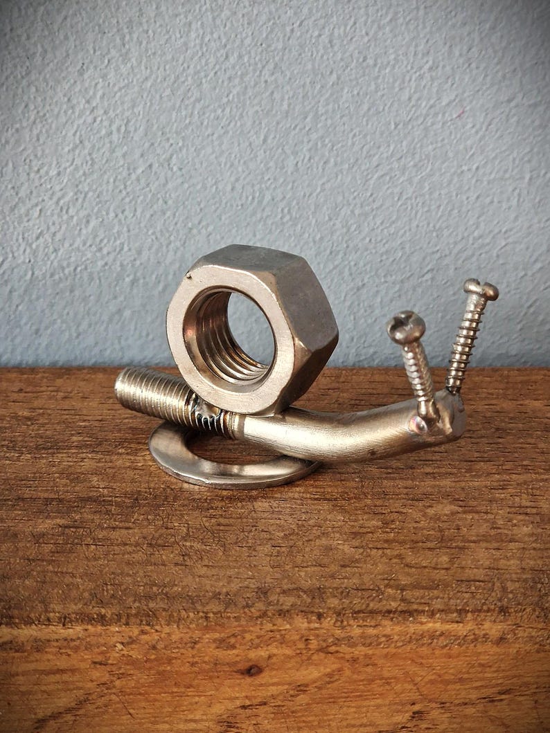 Handcrafted Steel Sculpture of A Snail Made Using Nuts and Bolts Weld ...